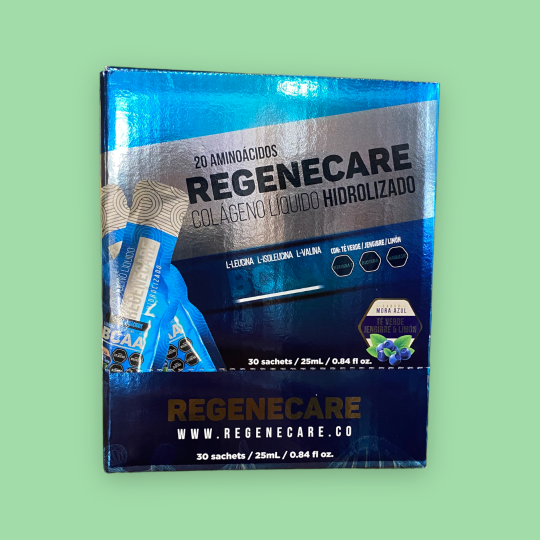 Regenecare Colágeno Hidrolizado En Sachet con 20 Aminoácidos - Persano.co