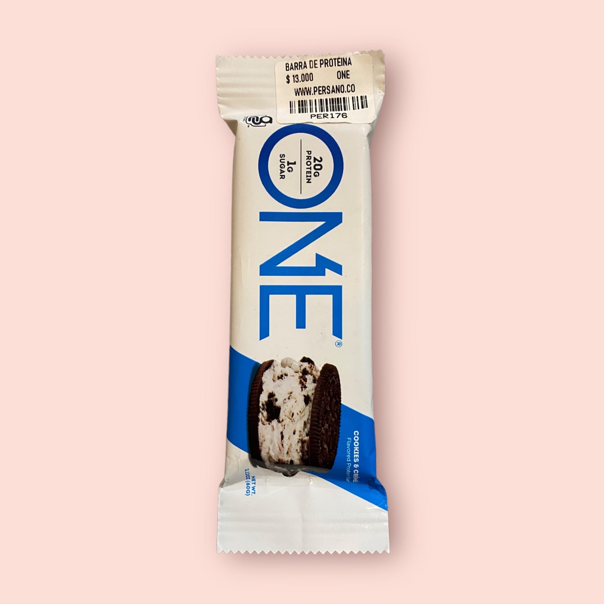 ONE Barra de Proteína Sabor a Cookies & Cream 60gr - Compra en Persano.co