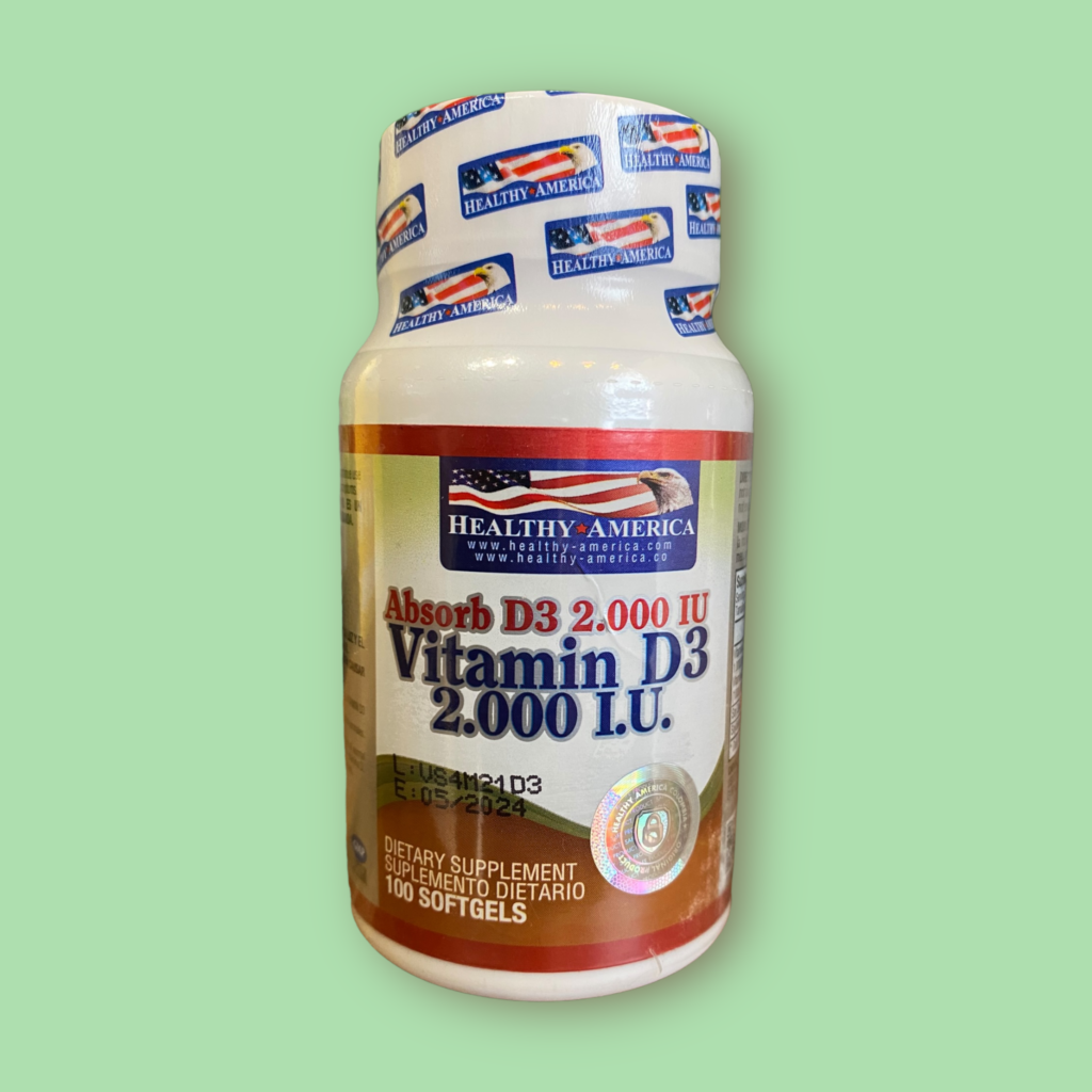 Healthy America Vitamin D3 (2.000 I.U) 100 Softgels - Persano.co
