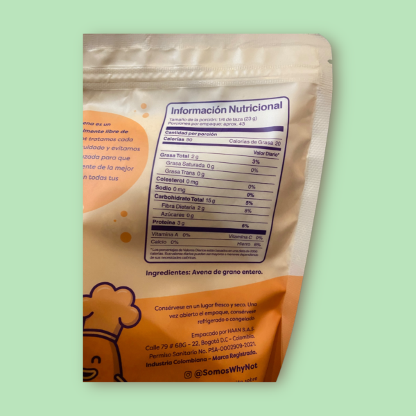 Why Not Harina De Avena Libre de Gluten 1000gr - Persano.co