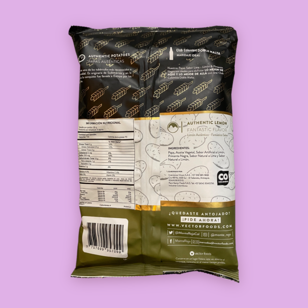 MONTEROJO Papas Edición Especial Lima-Limón Y Pimienta 115g - Persano.co