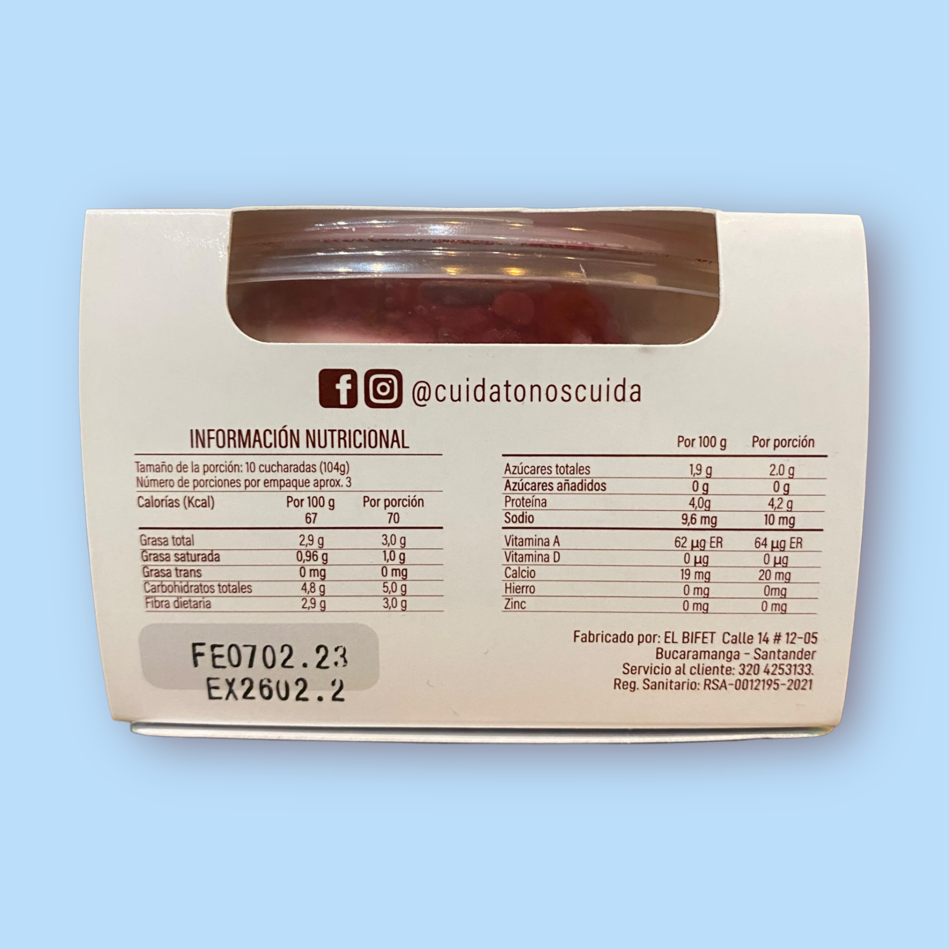 Cuidato Postre Saludable Rojato Con Harina De Almendras 313gr - Persano.co