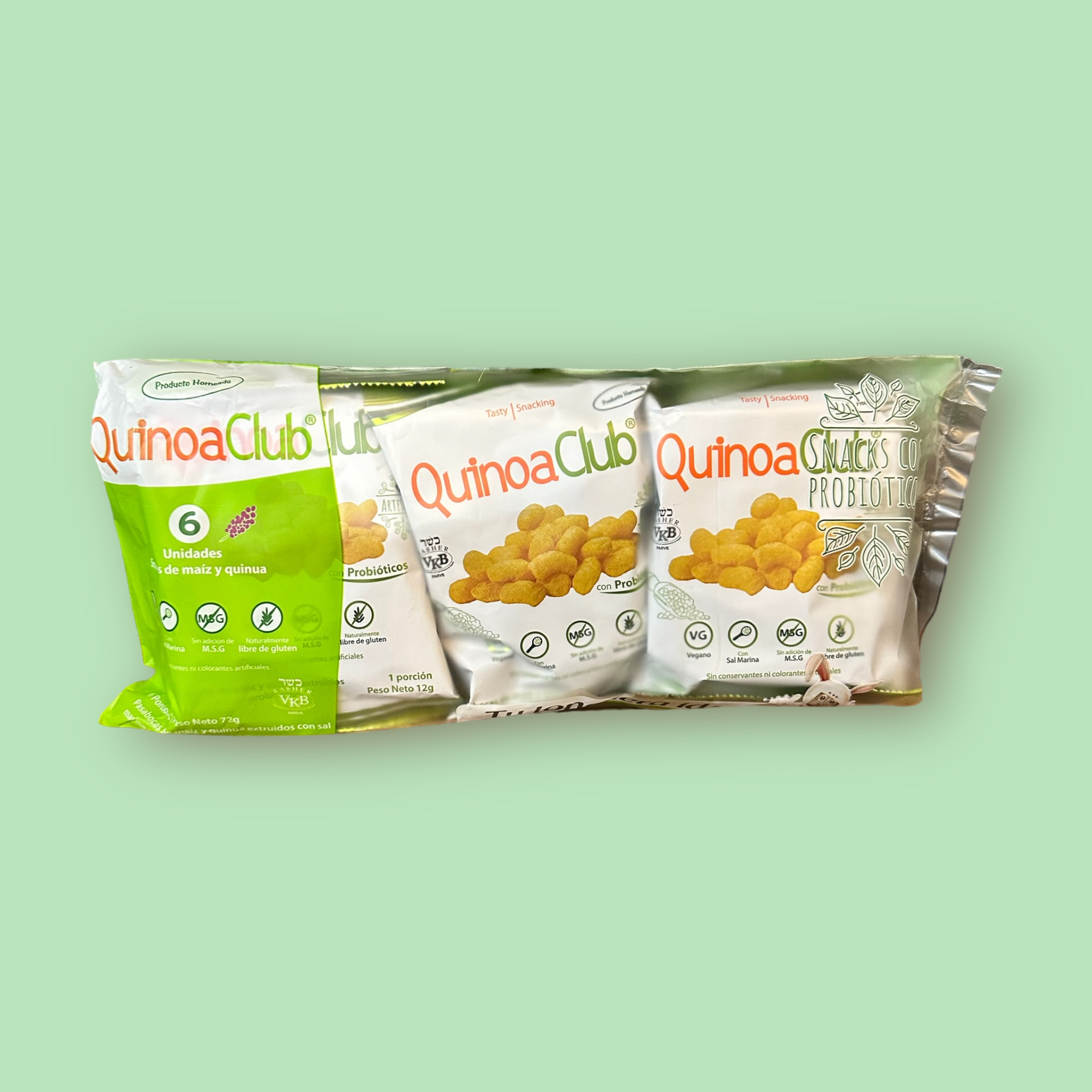 Quinoa Club Snack De Maiz y Quinoa Con Probióticos x 6 Unidades ...