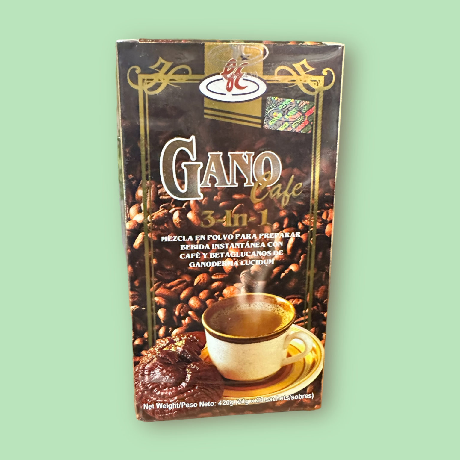 Gano Café 3 En 1 Bebida Instantanea Con Café y Ganoderma Lucidum x 20 ...