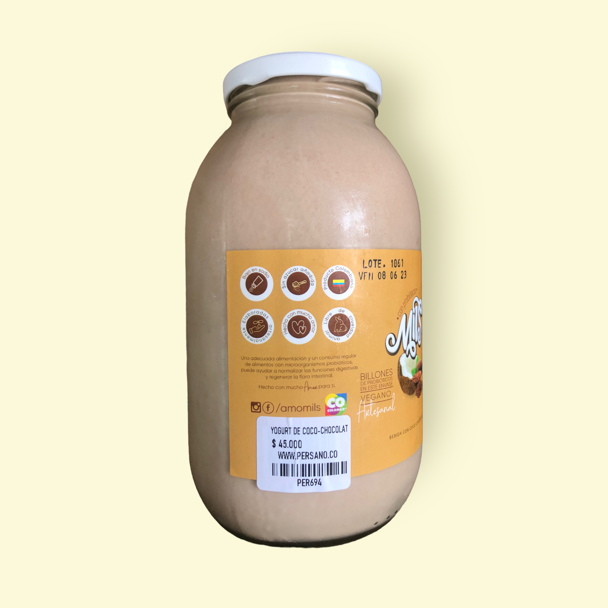 MILS Yogurt De Coco Sabor a Cacao x 1000g - Compra en Persano.co