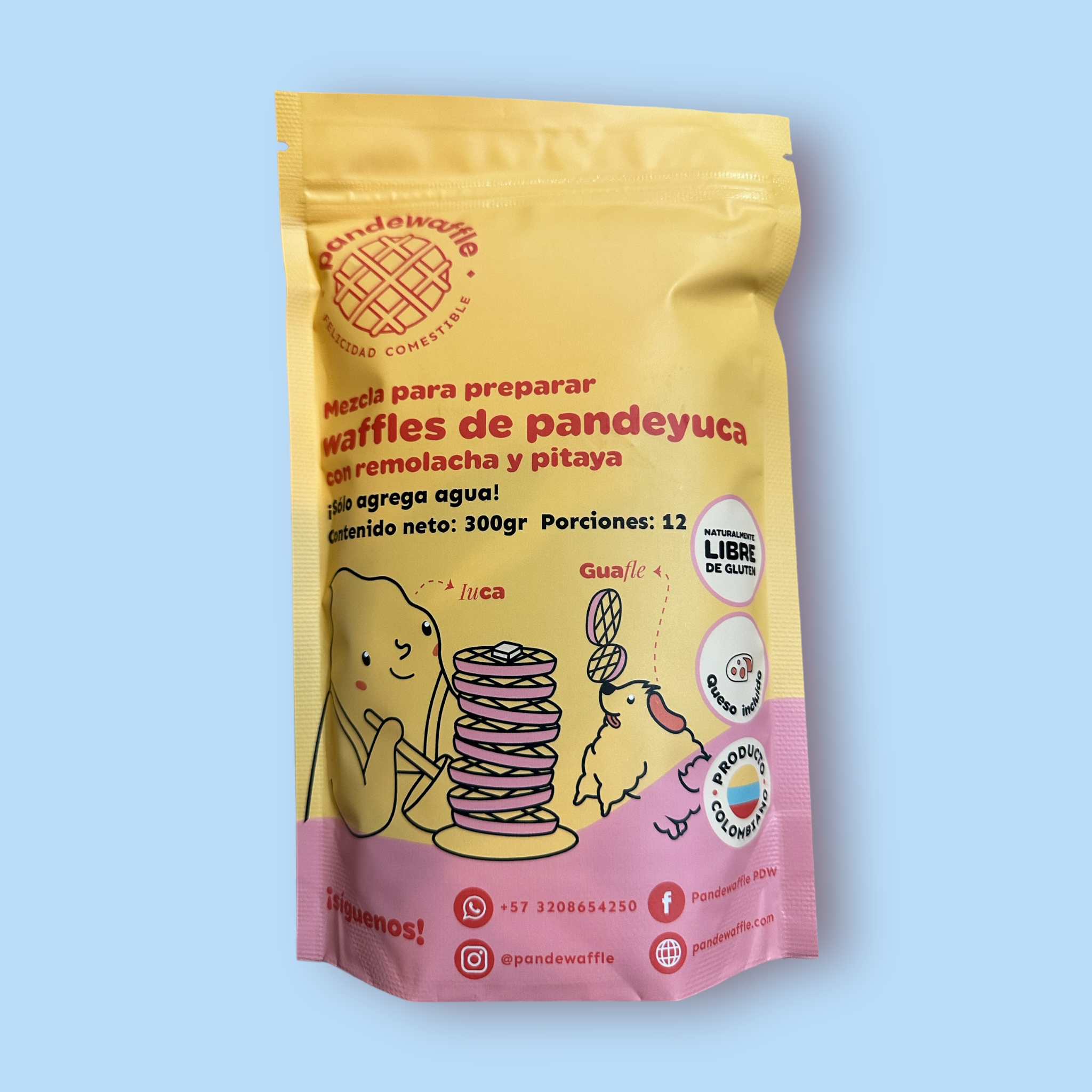 Pandewaffle Mezcla Para Preparar Waffles De Pan De yuca Con Remolacha y ...