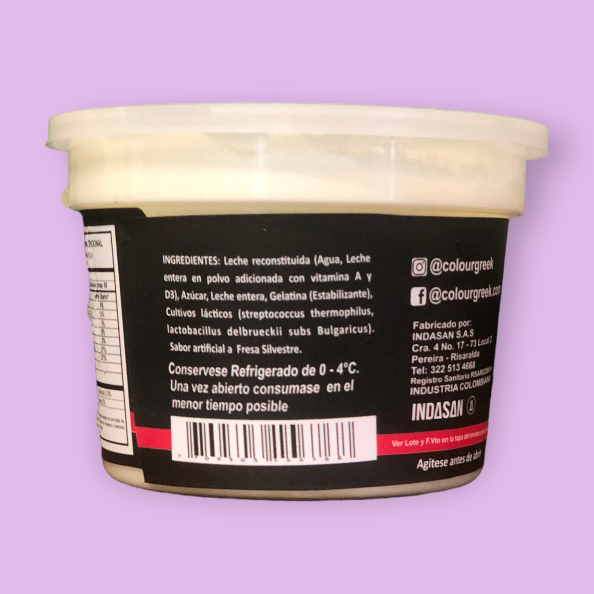 Color Greek Yogurt Griego Personal Sabor a Fresa Silvestre 150g ...