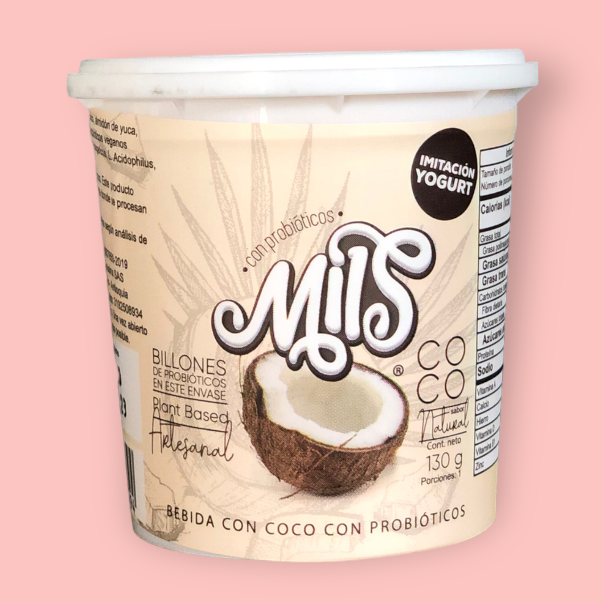 Mils Yogurt De Coco Vegano Cuchareable Con Probioticos Personal x 130g ...