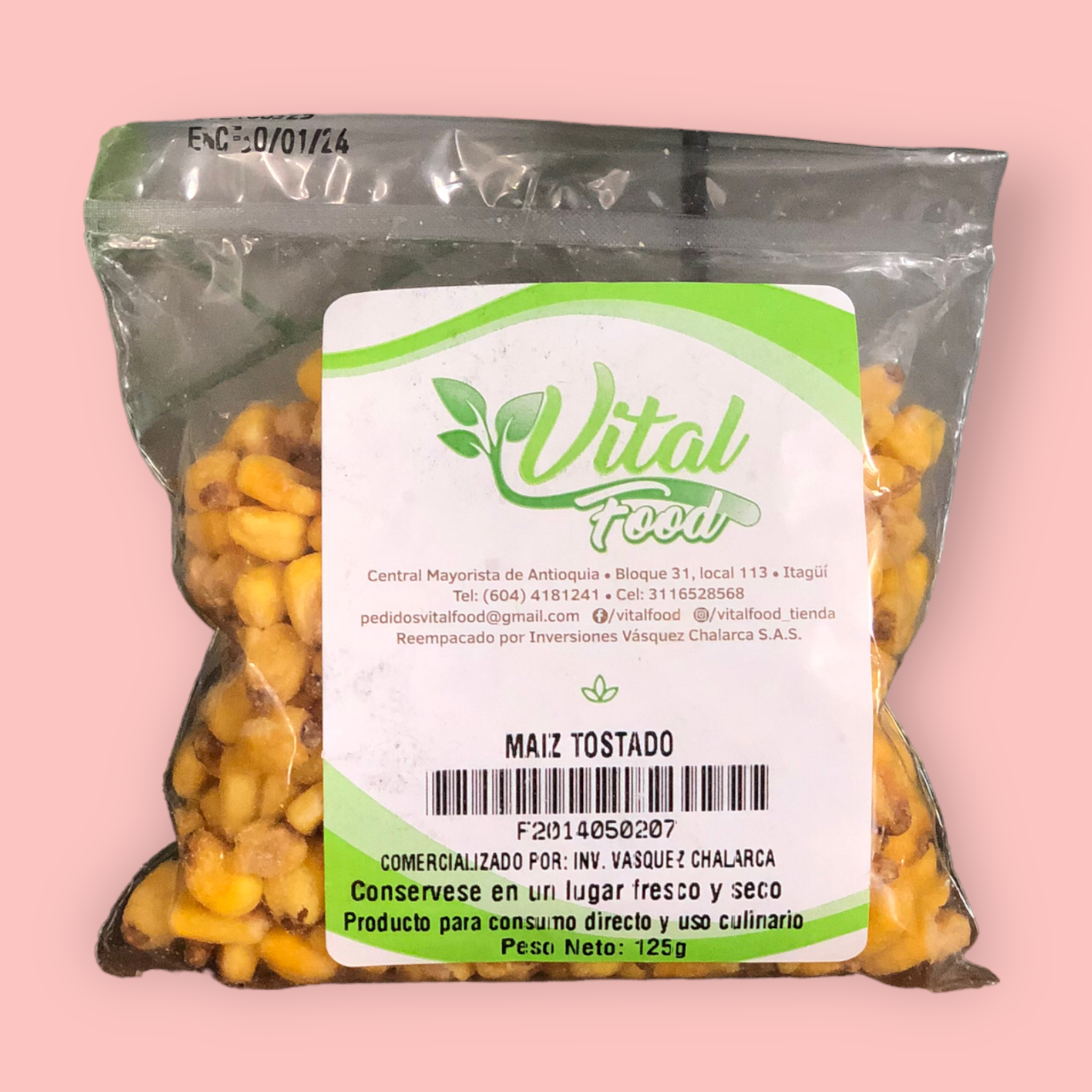 Vital Food Maíz Tostado 125gr - Persano.co