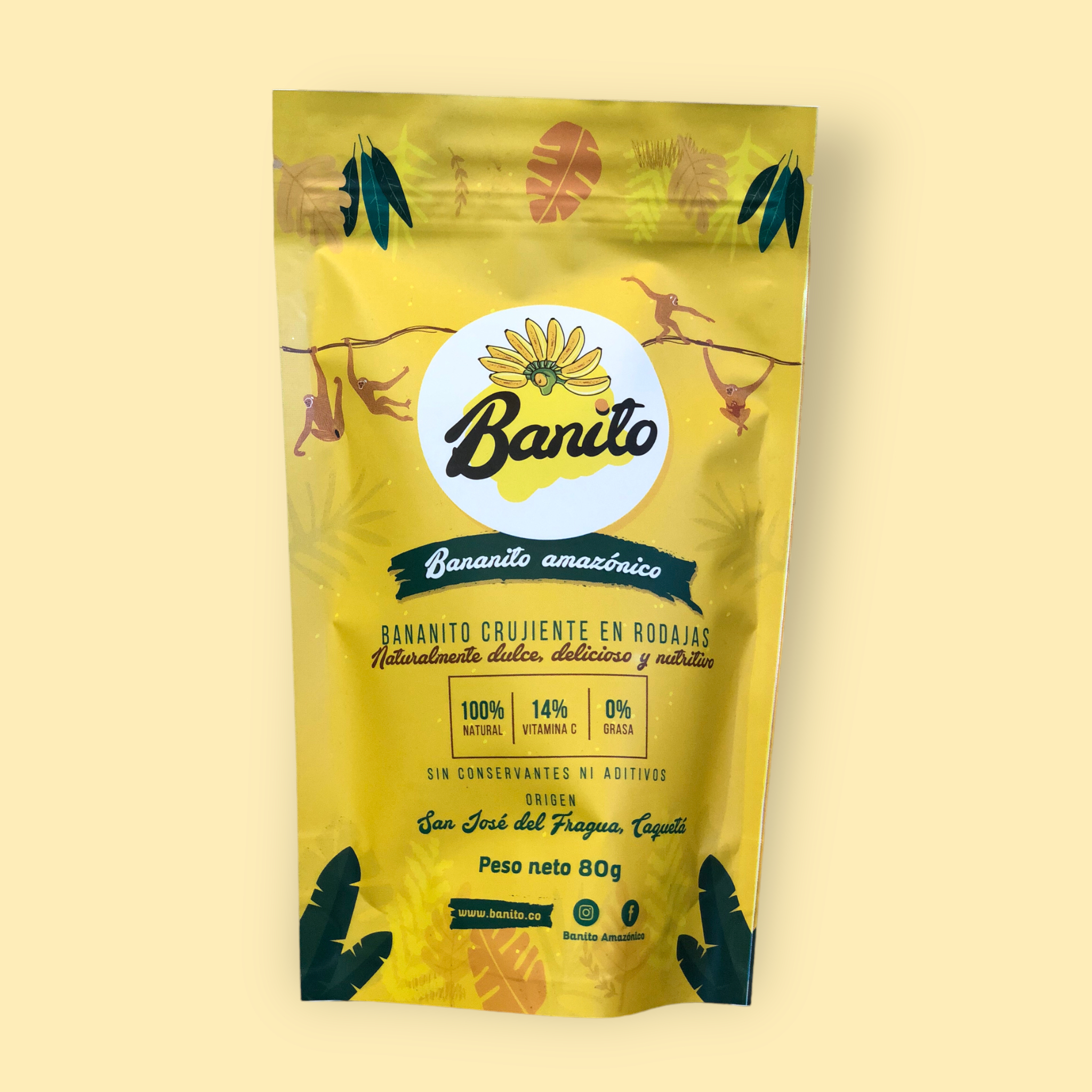 Banito Bananito Crujiente En Rodajas x 80gr - Persano.co