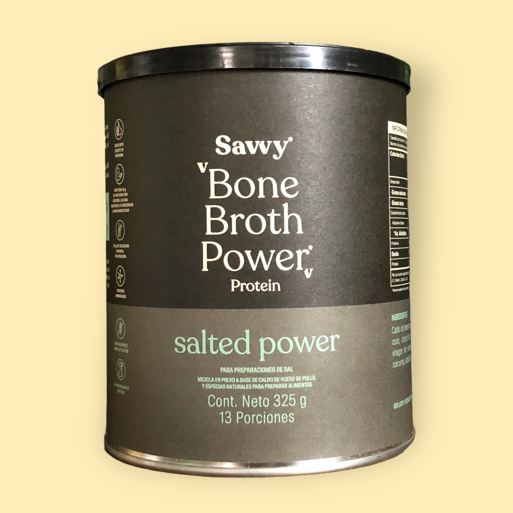 Savvy Proteina Mini Bone Broth Salted Power 325g - Compra en Persano.co