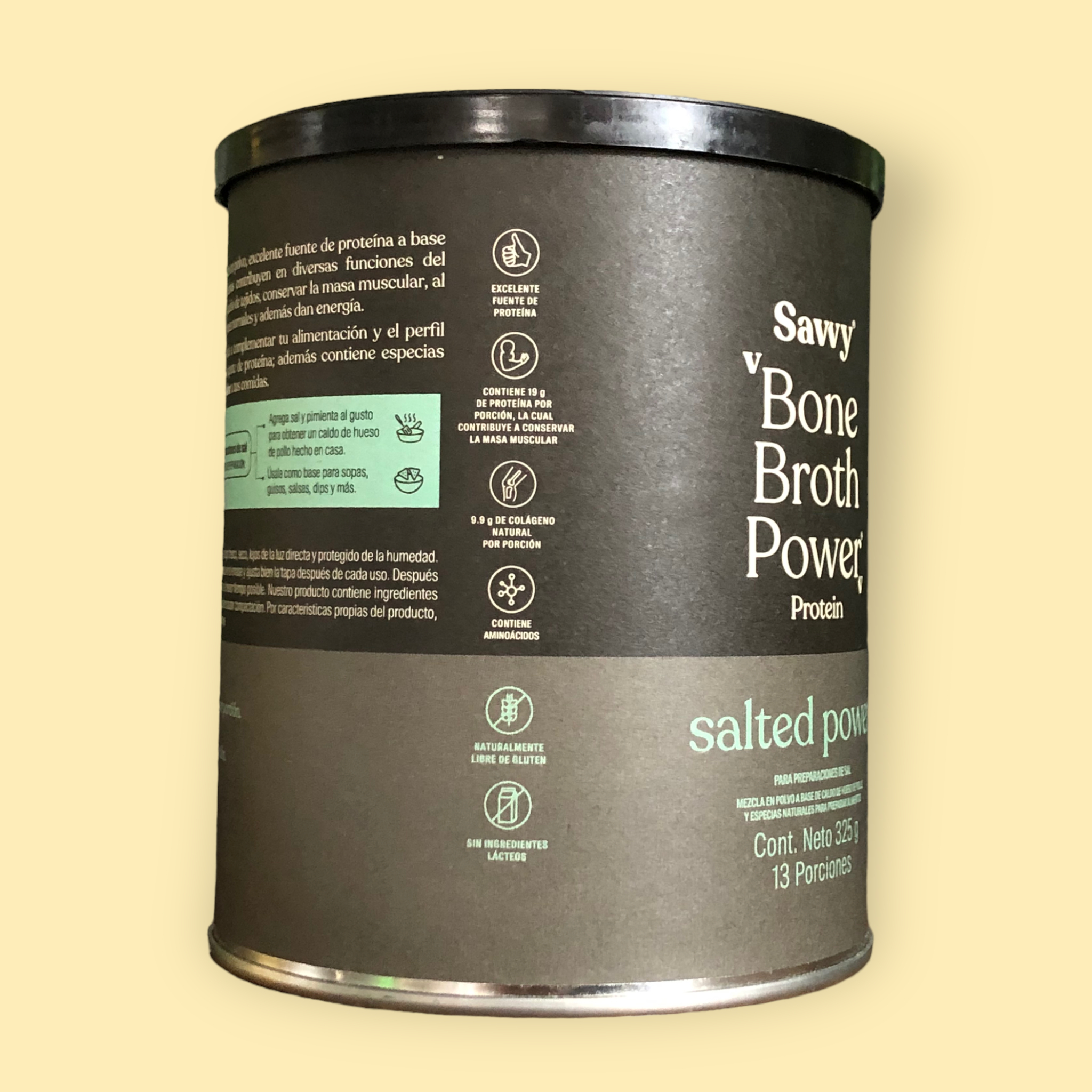 Savvy Proteina Mini Bone Broth Salted Power 325g - Compra en Persano.co