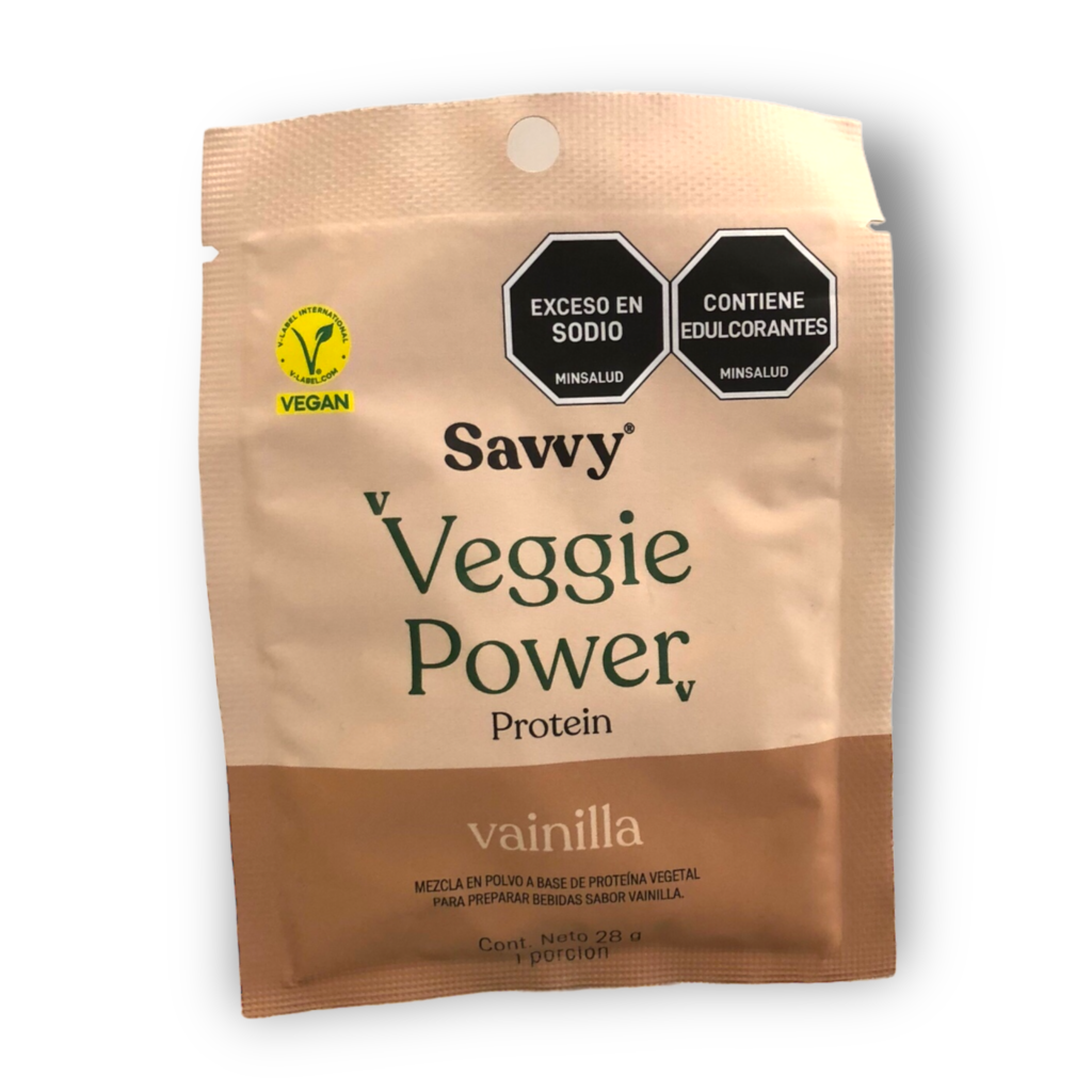 Savvy Proteina Veggie Power Vainilla Sachet x 28g - Compra en Persano.co