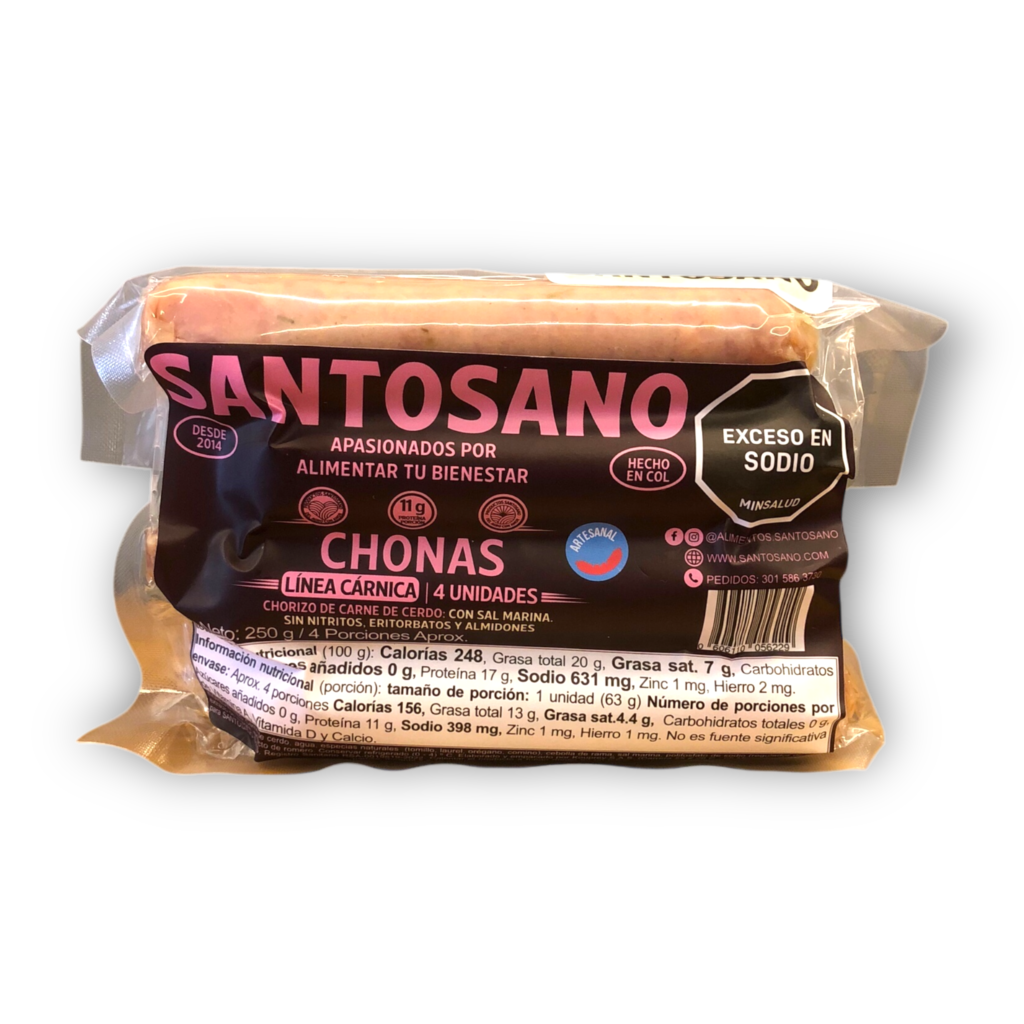 Santosano Chonas Artesanales 4 Unidades x 250g - Compra en Persano.co